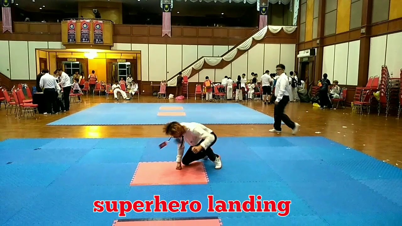 superhero landing - YouTube