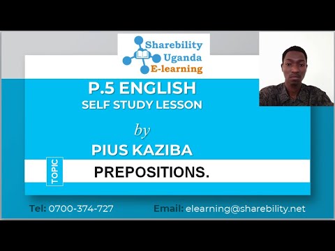P5 Class English Self Study Lesson on Topic: PREPOSITIONS - YouTube