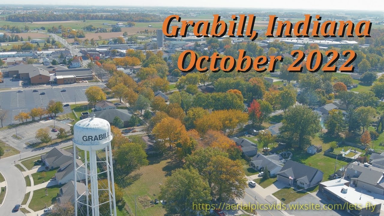4K Aerial Video - Grabill, Indiana in October 2022 - YouTube