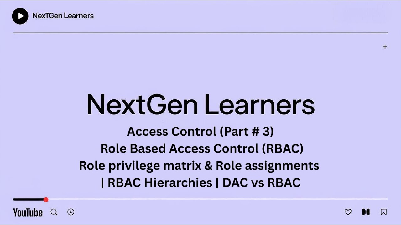 Access Control P3 | Role Based Access Control | Role privilege matrix ...
