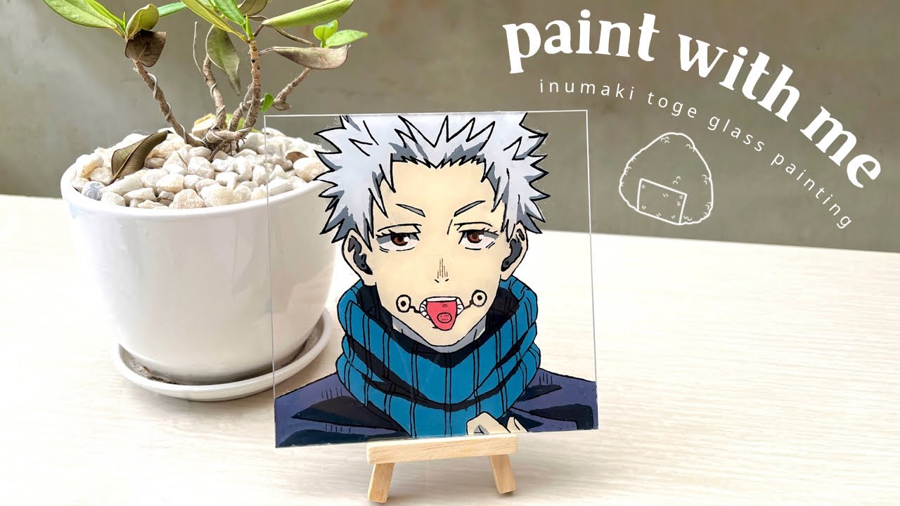 🍙 paint with me [anime painting, jjk, first year inumaki toge, my first ...