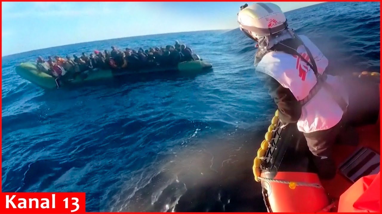This is how migrant rescue ship rescued 130 migrants - YouTube