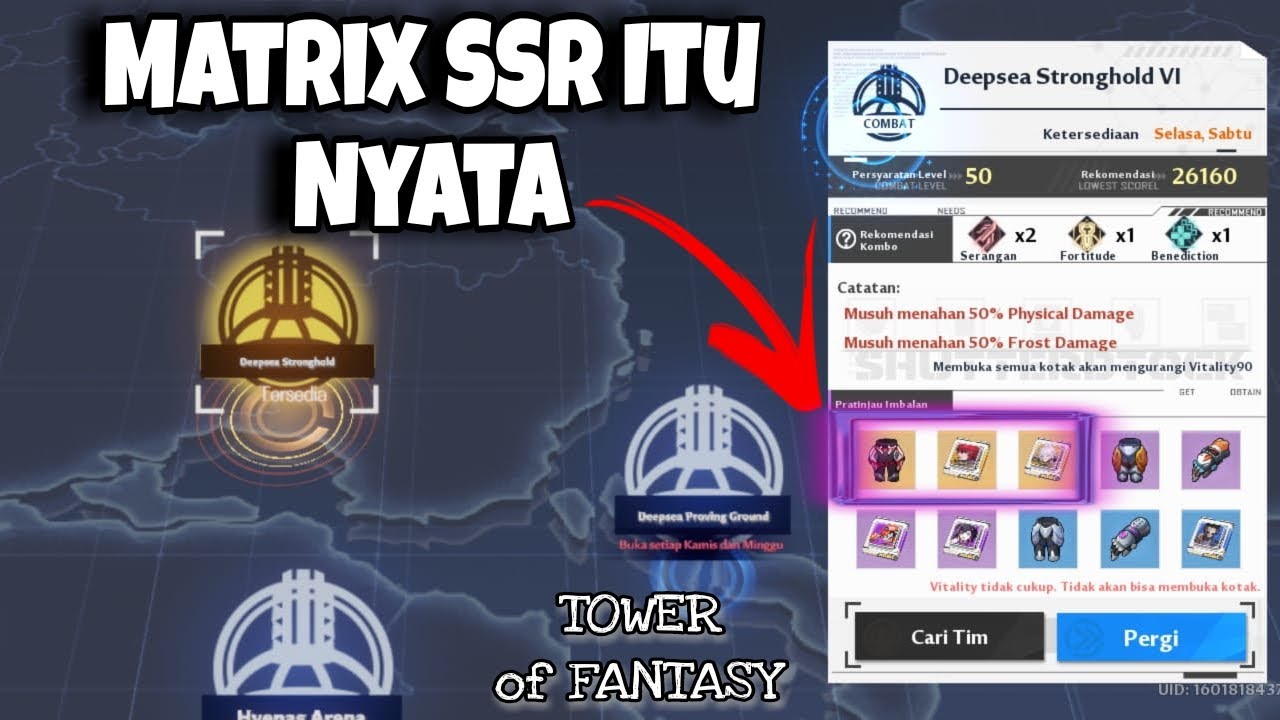 Joint Operation SSR Matrix Itu Nyata [Tower Of Fantasy] Gameplay - YouTube