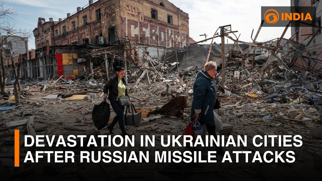 Devastation in Ukrainian cities after Russian missile attacks | DD India Live - YouTube