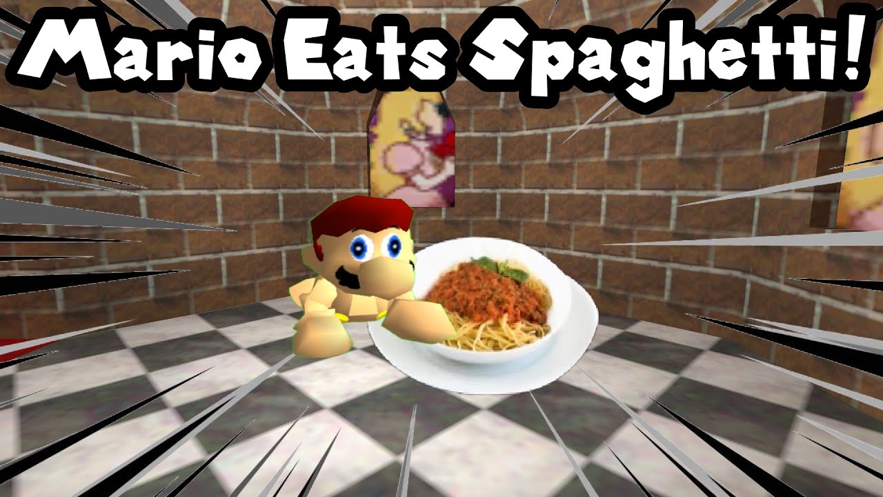 Mario Eats Spaghetti! - YouTube