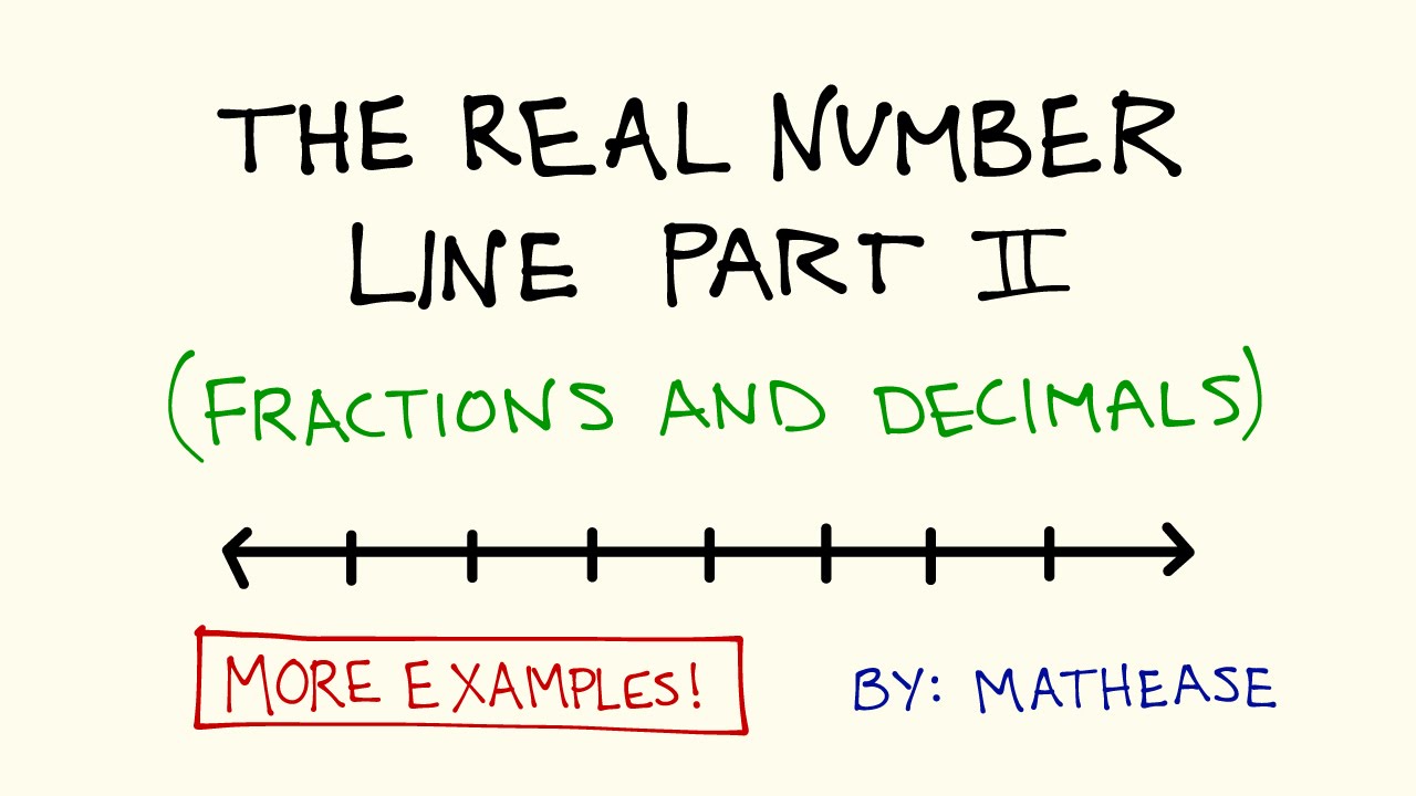 The Real Number Line Part II Example Problems YouTube The Real Number Line Part II Example Problems YouTube