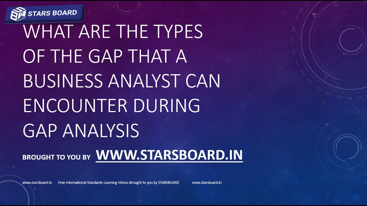 What are the different types of the gap that a business analyst can e ...
