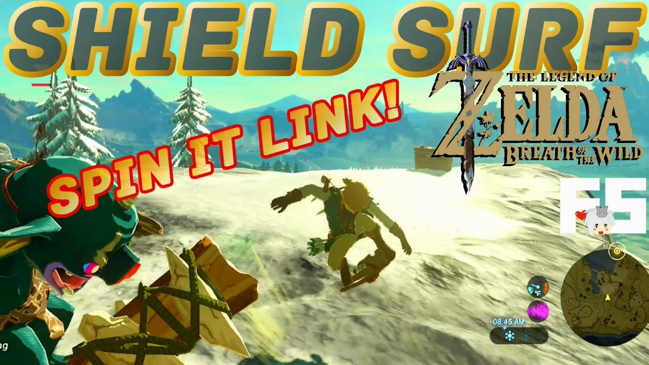 Shield Spin Attack! Link Shield Surf : Zelda Breath of the Wild - YouTube