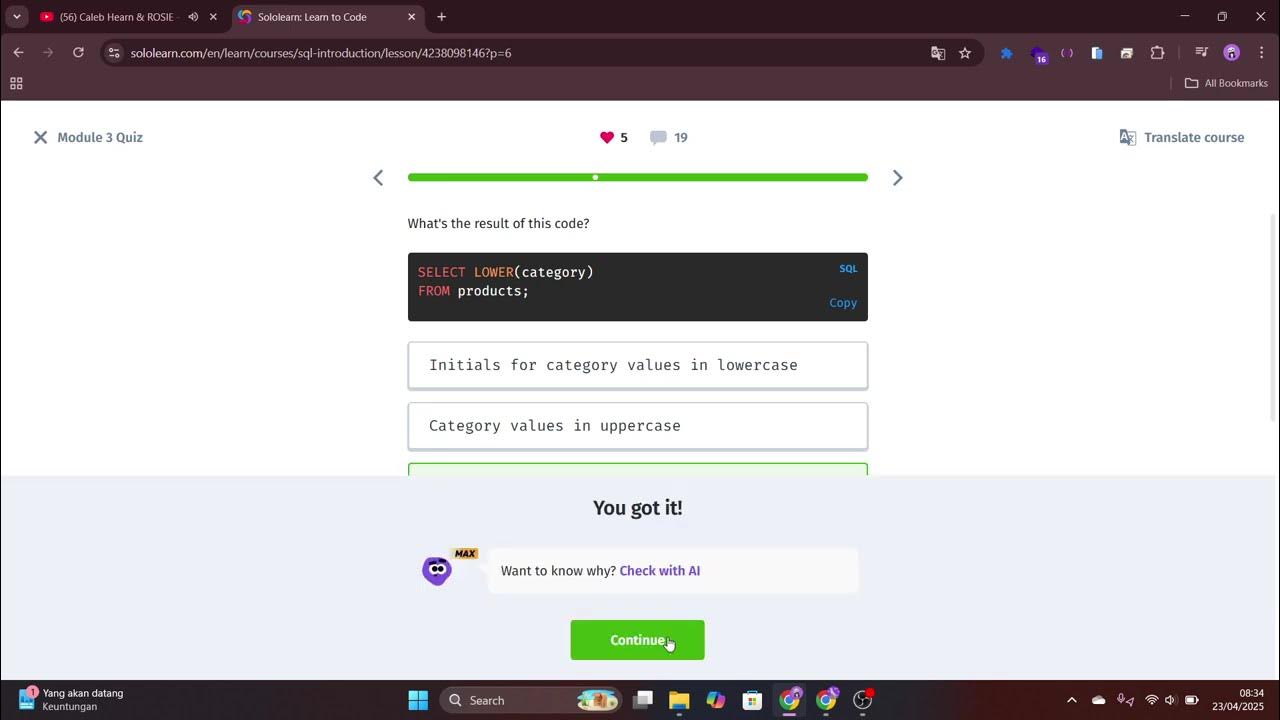 Module 3 Quiz - Sololearn - YouTube