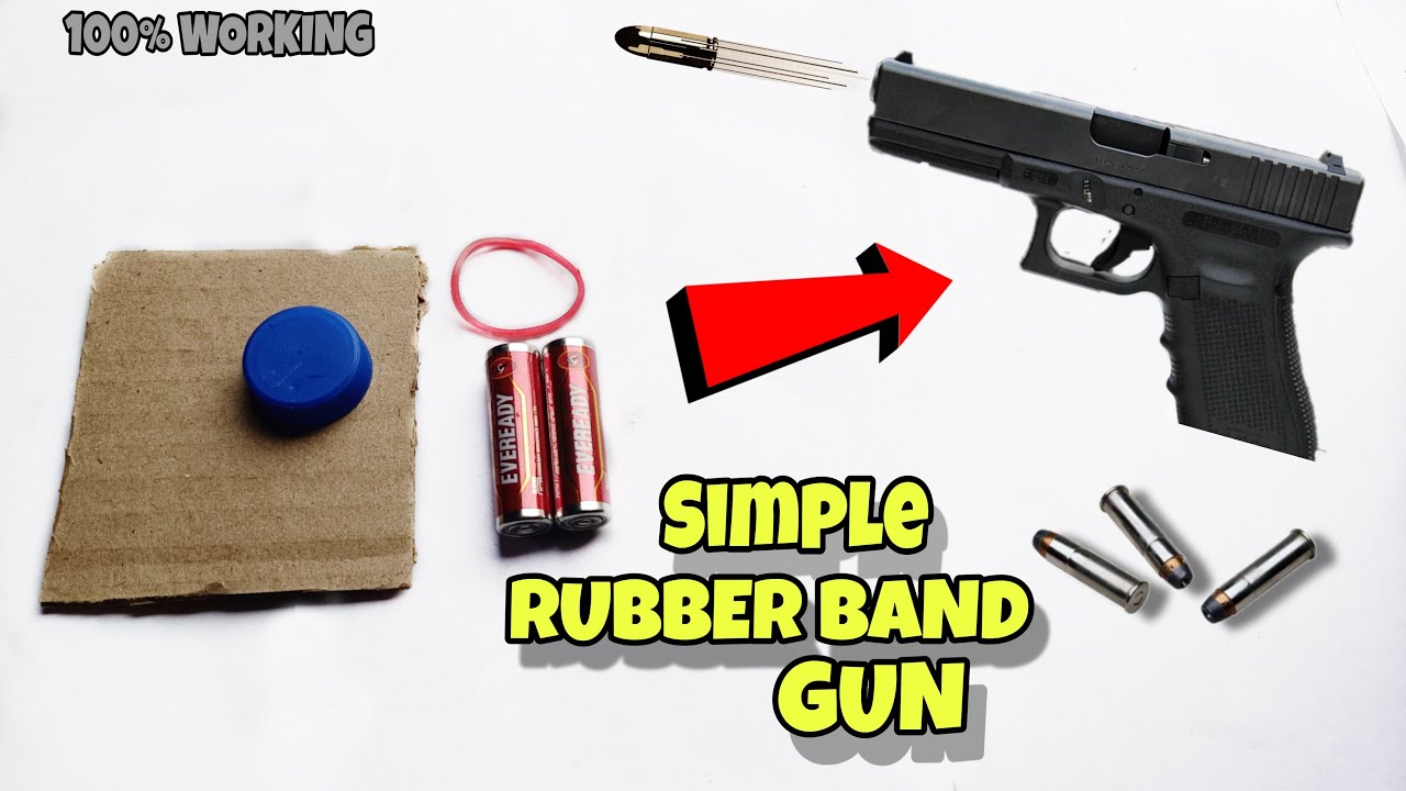 How To Make Rubber Band Gun 🔫With Cardboard || Simple Mini Gun At Home ...