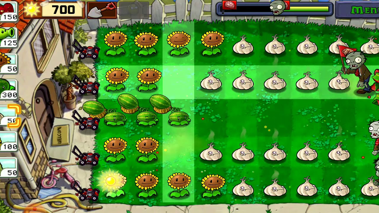 Plants vs zombies level_1 - YouTube