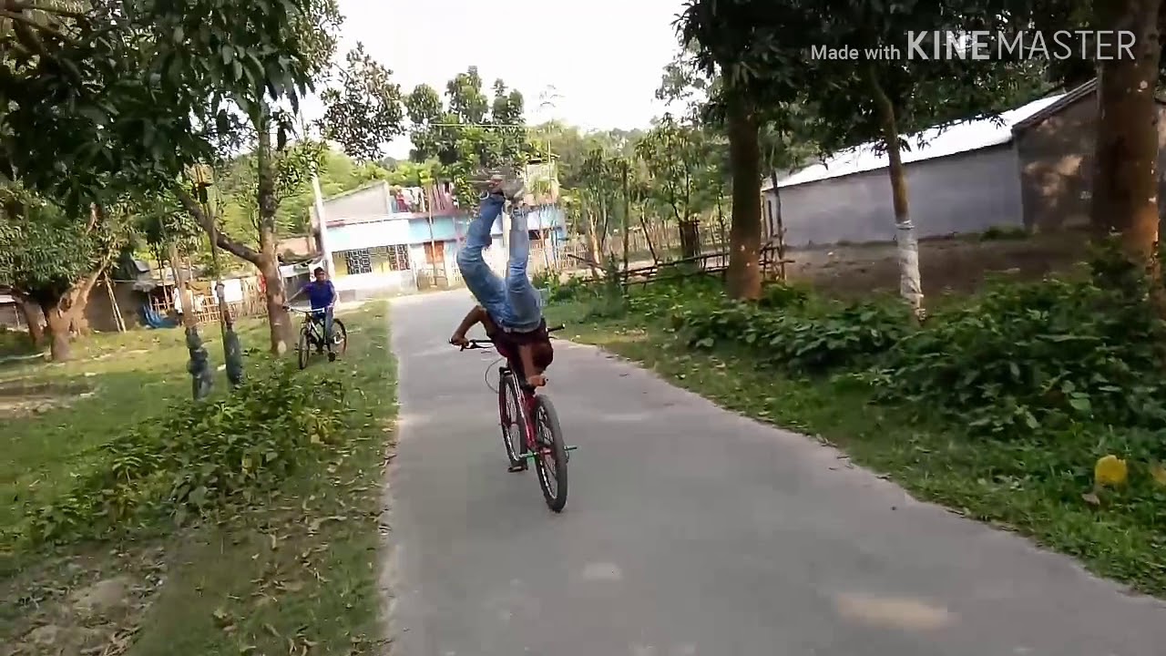My new unlock..... ""Hand stand "" on a mtb stant bike😇😇😇😜😜..... And ...