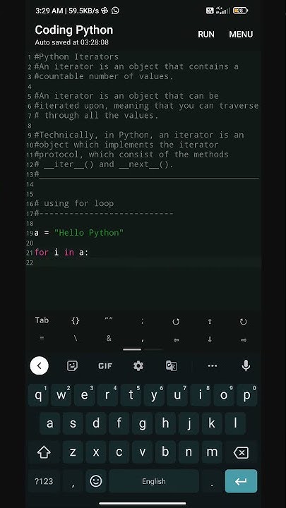 Literals in Python using for loop | python | Programming - YouTube