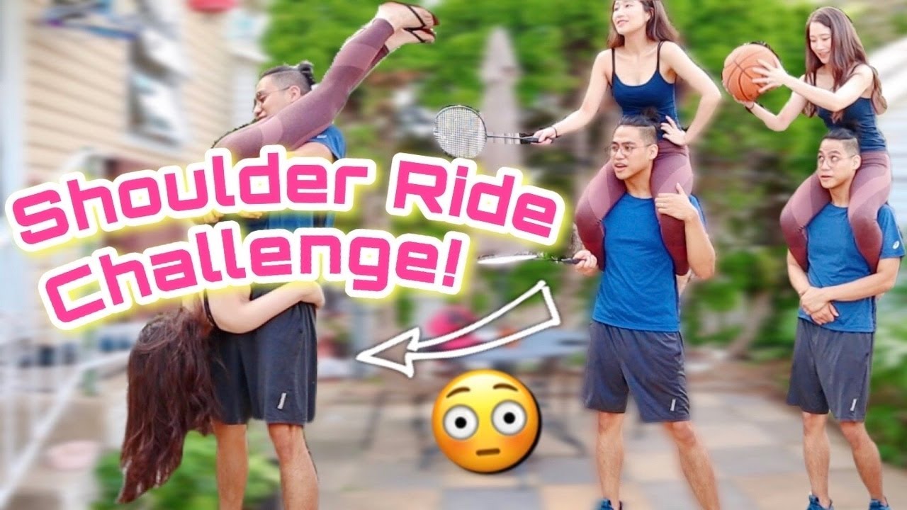 COUPLE SHOULDER RIDE CHALLENGE! [International Couple] [Lift and Carry ...