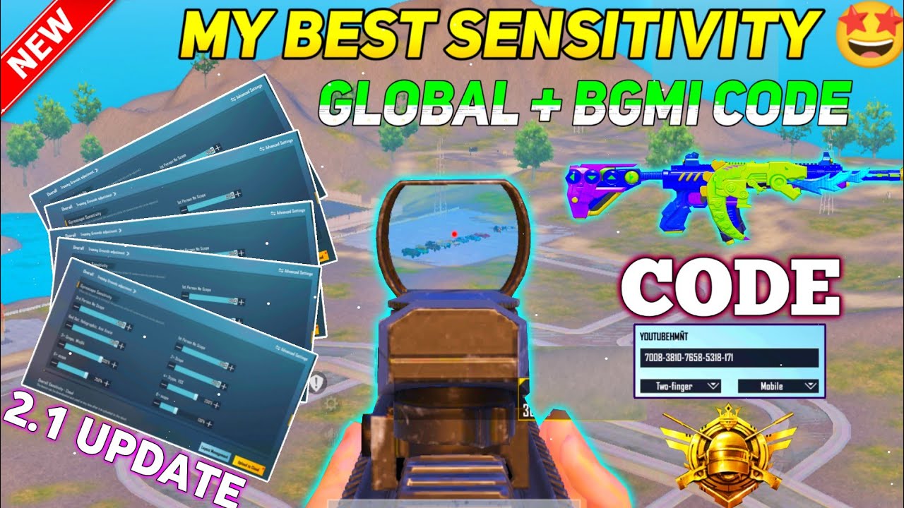 BEST SENSITIVITY SETTING WITHOUT GYROSCOPE + 0 RECOIN IN PUBGM/BGMI ...