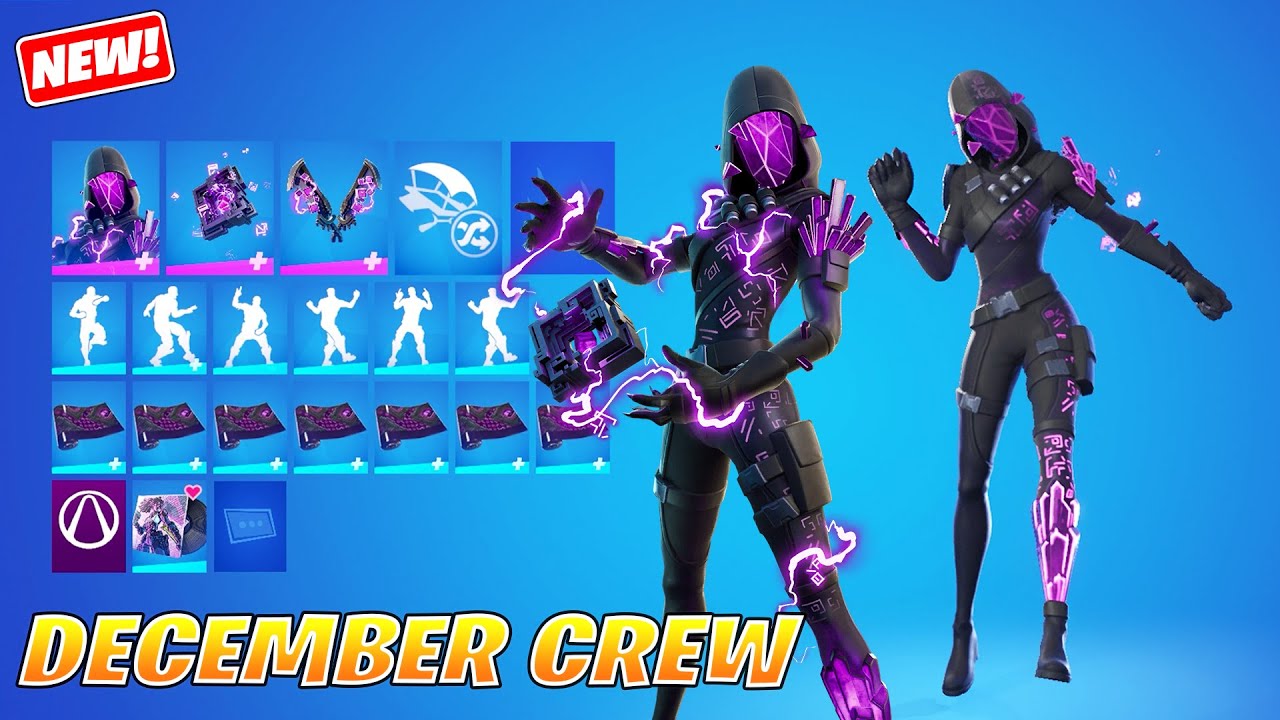 New Cube Assassin Skindecember Crew Pack Showcase Fortnite Youtube