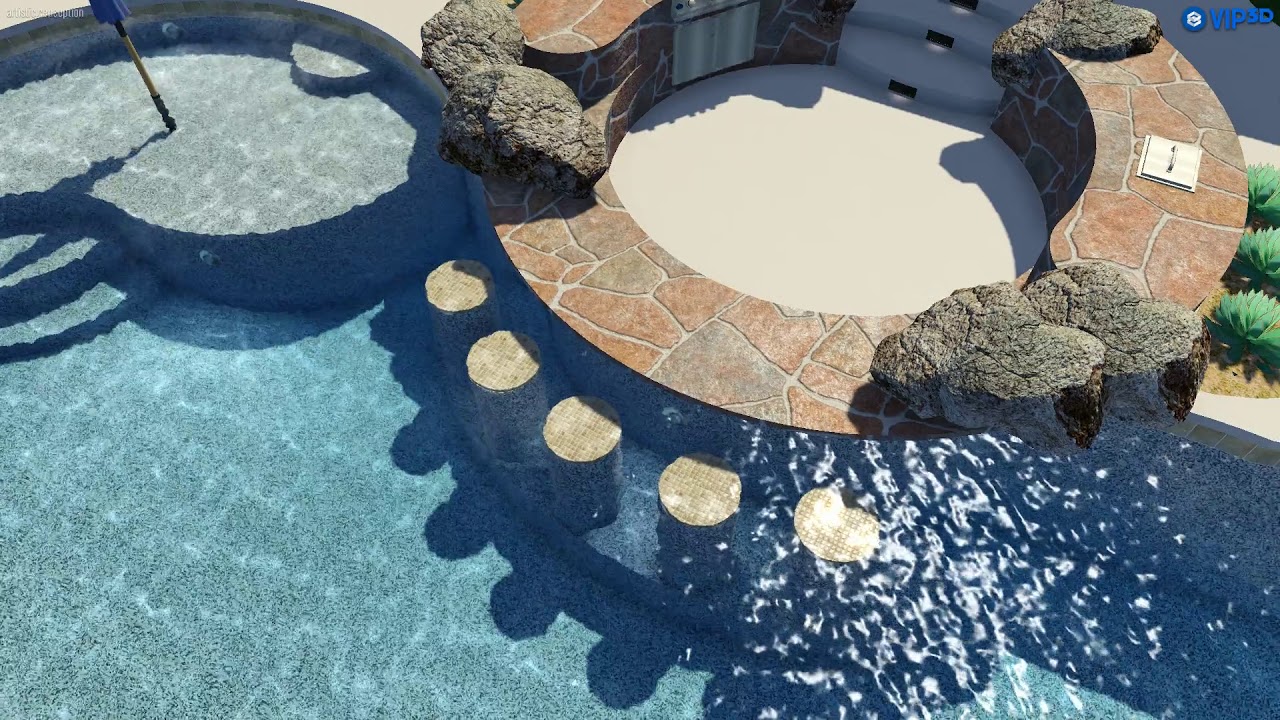 free form swim up bar - YouTube