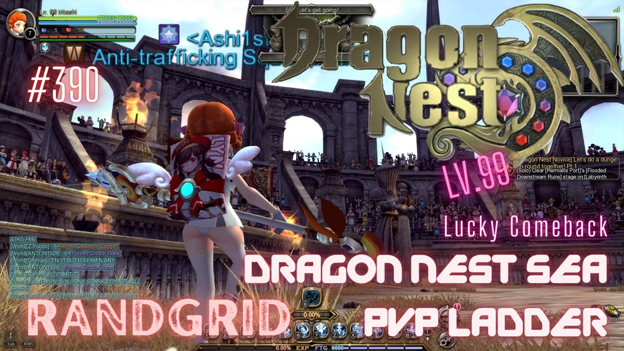 #390 Lucky Comeback Using Randgrid - Dragon Nest SEA PVP Ladder - YouTube