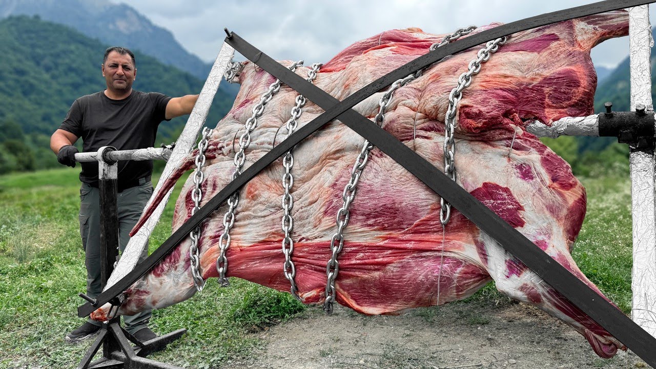 I Roasted a 1200 lbs Whole Bull! The Tastiest Meat I've Ever Cooked ...