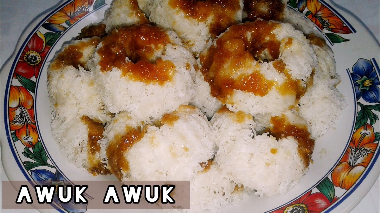 Resep Kue Awuk Awuk Tepung Ketan Gula Merah - YouTube