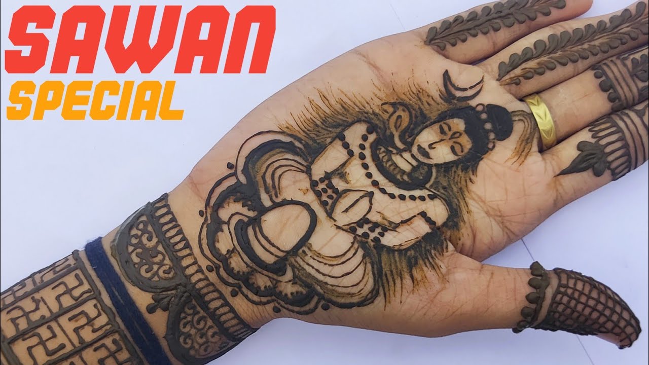 माहा शिवरात्रि की मेंहदी डिजाइन | Shivratri Special Mehndi Design 2023 ...