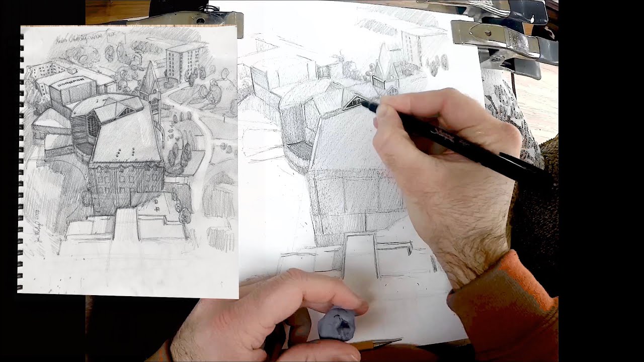 Urban Sketching Virtual Sketch Outing - Daily Sketch 81/365 - YouTube