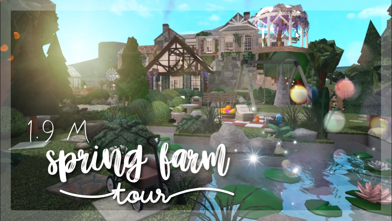 1.9M Spring Farm Tour | Roblox Welcome to Bloxburg - YouTube