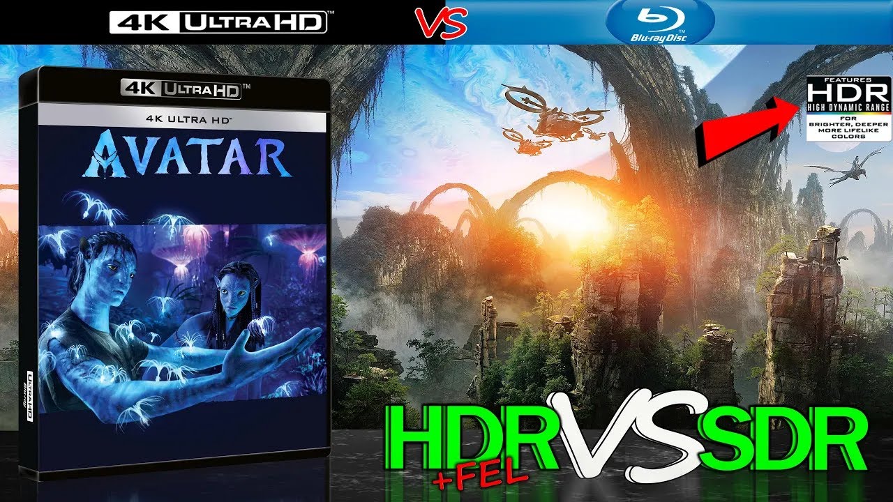 Avatar 2009 HDR ANALYSIS 4K Blu Ray vs 1080p BD SDR 100nits #TRUE ...