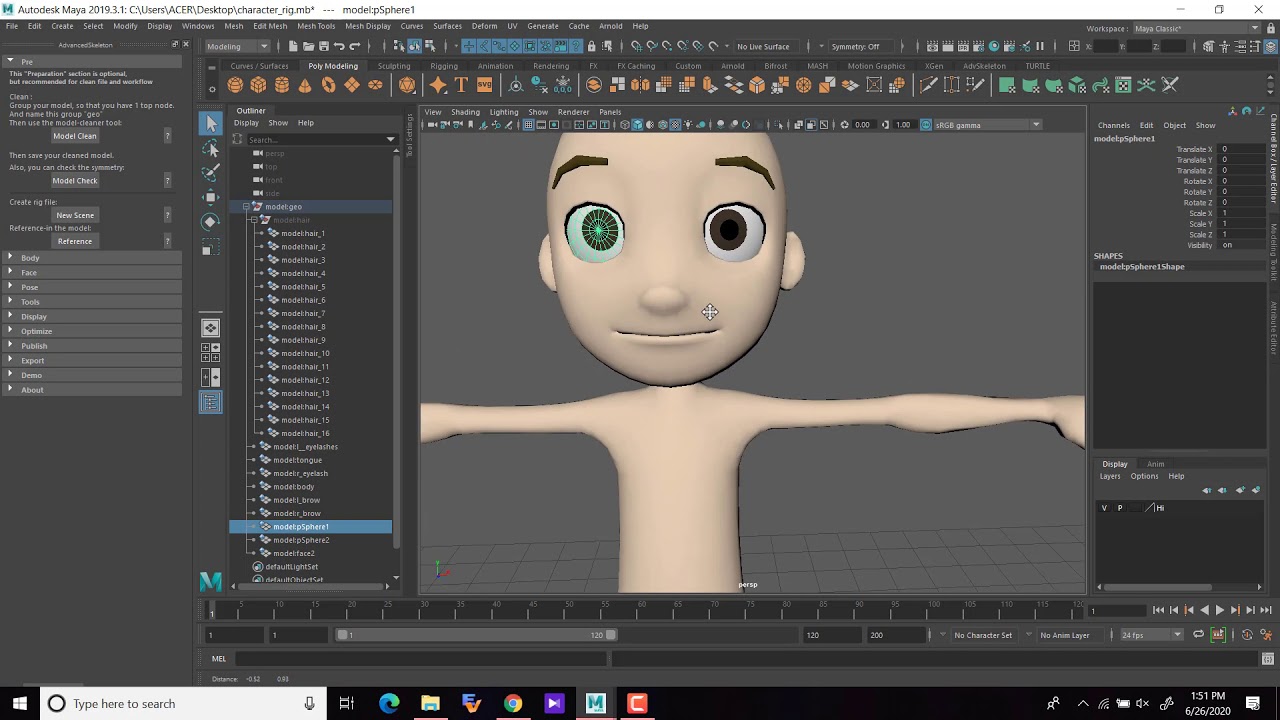 [ANR401] Rigging w/ Advanced Skeleton - YouTube