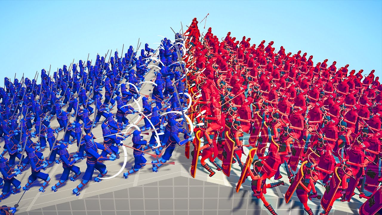 100x NINJA ARMY 🥷 vs ⚔️ 100x ACIENT ARMY / Totally Accurate Battle ...