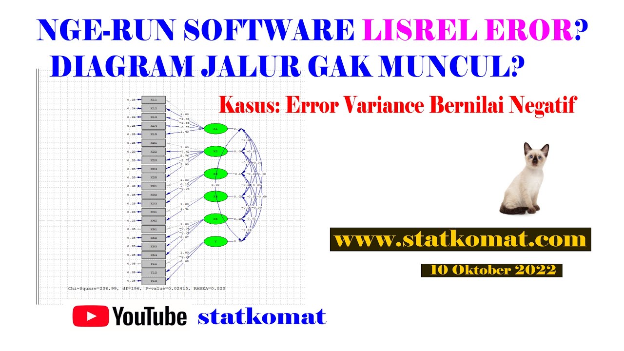 Mengatasi LISREL Error Tidak Muncul Gambar Path Diagram - YouTube