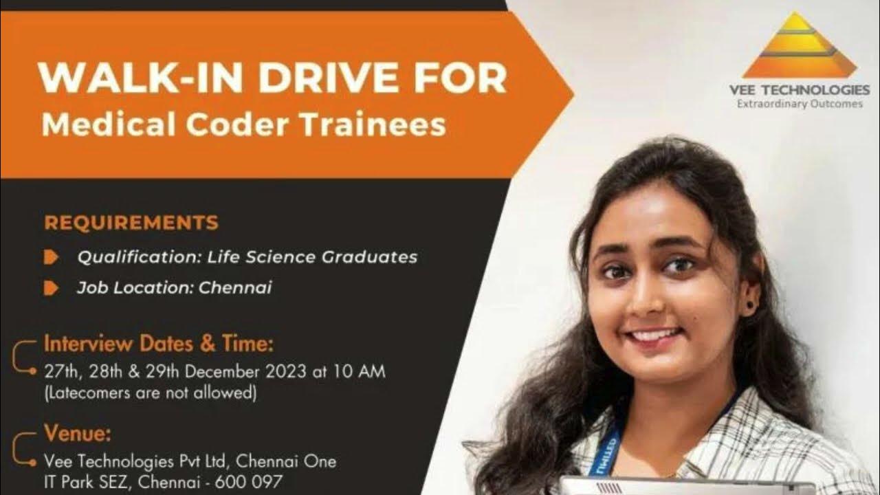 Freshers Walk-In Drive for Medical Coding AT Vee Technologies # ...