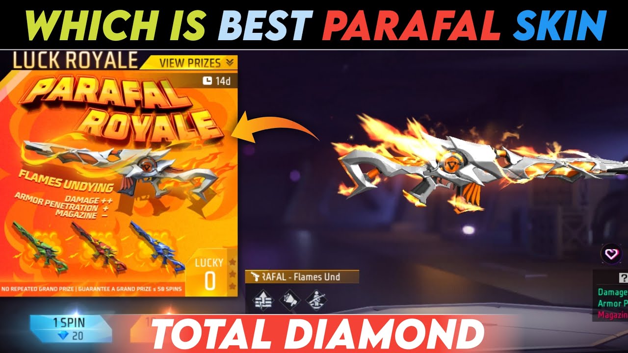 Parafal Royale 😂 Event Free Fire !! Best Parafal Gun Skin Review ...