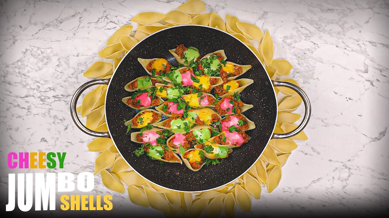 Delicious Cheesy Jumbo Shells with Rich Bolognese Sauce - Easy Cooking ...