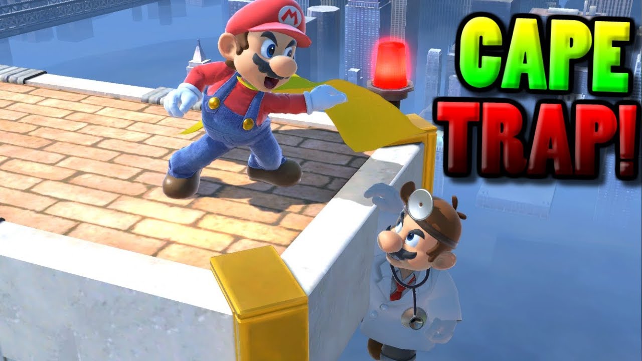 Smash Ultimate - Mario's and Dr. Mario's Cape Ledge Trap - YouTube