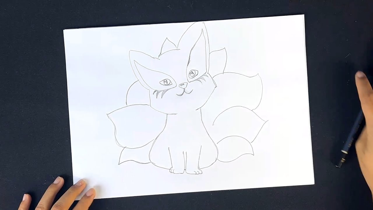 How to draw little Kurama by pencil - learn to draw - YouTube