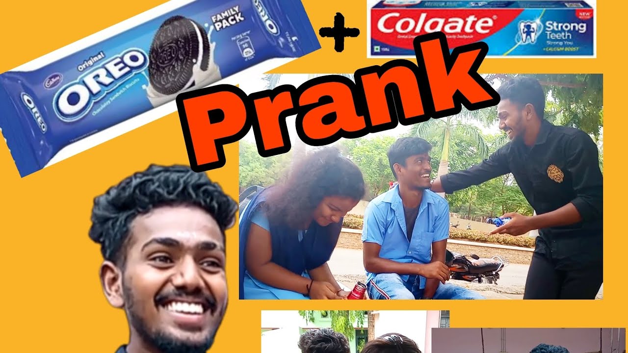 Oreo biscuit Prank with Colgate #telugupranks #funny - YouTube