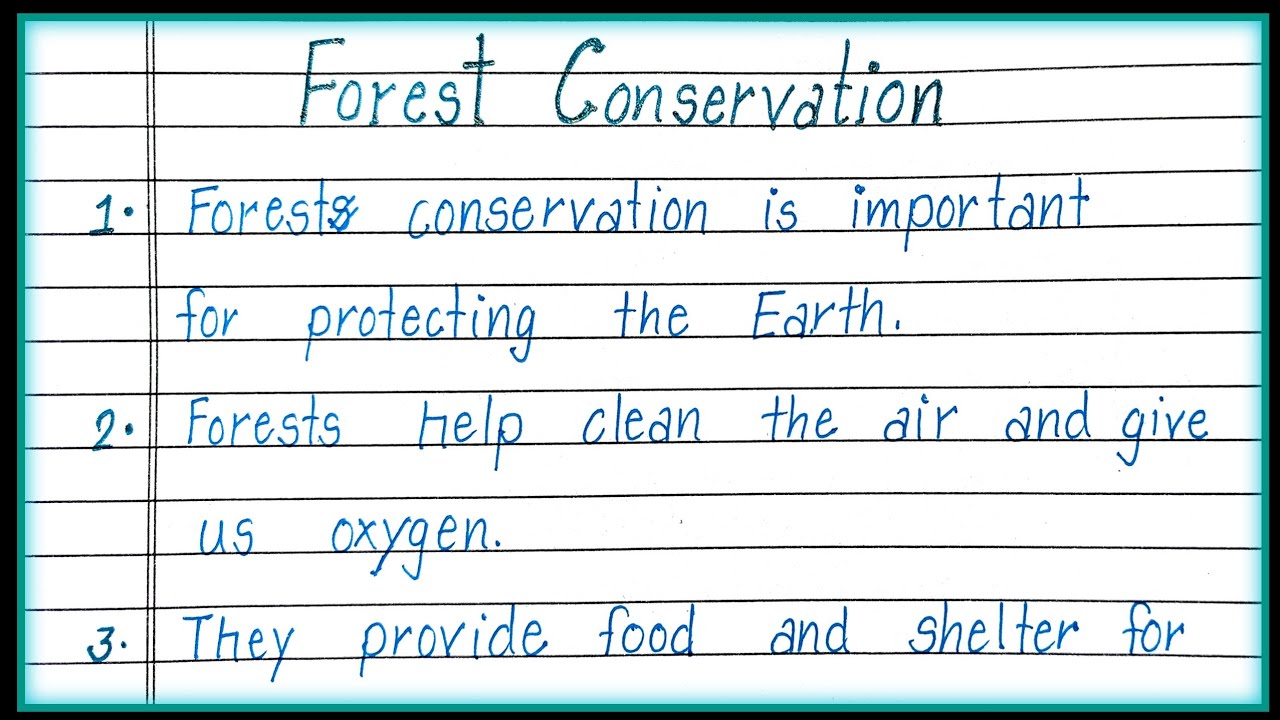 10 Lines on Forest Conservation in English| Forest Conservation Essay ...