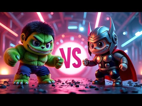 Legendary Labubu Clash: Hulk vs. Thor – The Ultimate Battle of Giants ...
