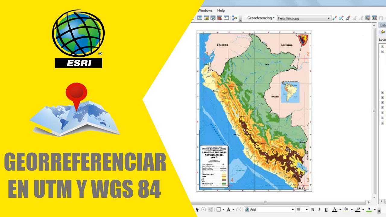 Georreferenciación de imágenes en WGS 84 y UTM - ArcGIS 10.1 - YouTube