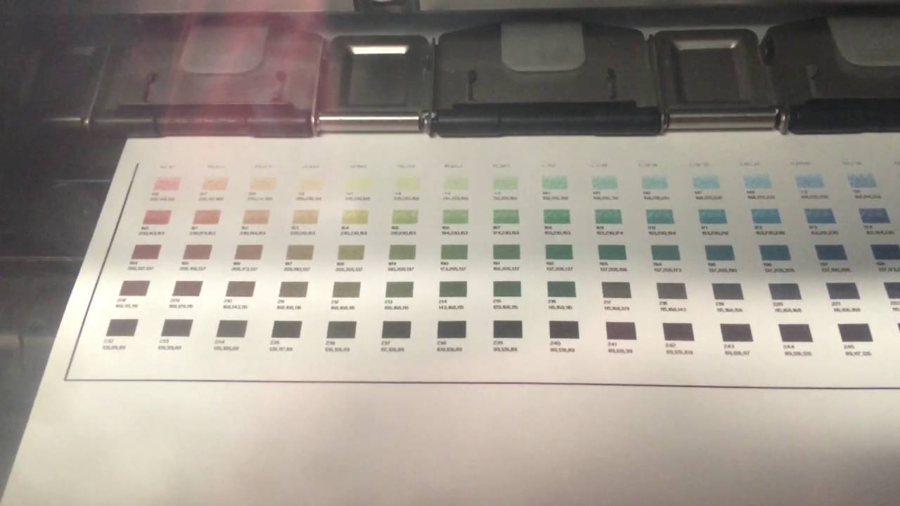 HP Designjet 1050c Plus pallete demo - YouTube