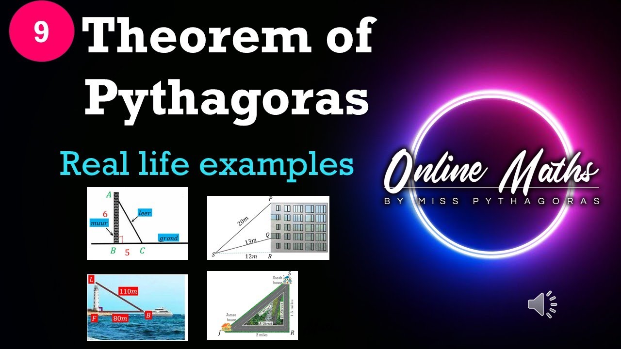 Theorem of Pythagoras Grade9: L3 Real life Examples - YouTube