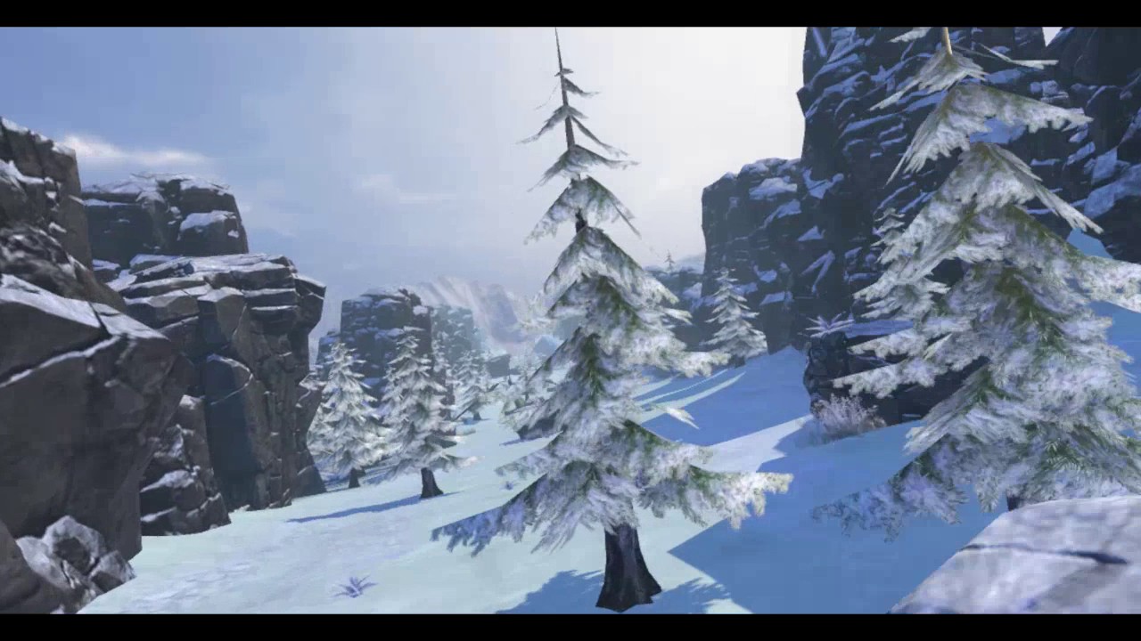 VR『Fancy Skiing』で障害物スキー - YouTube