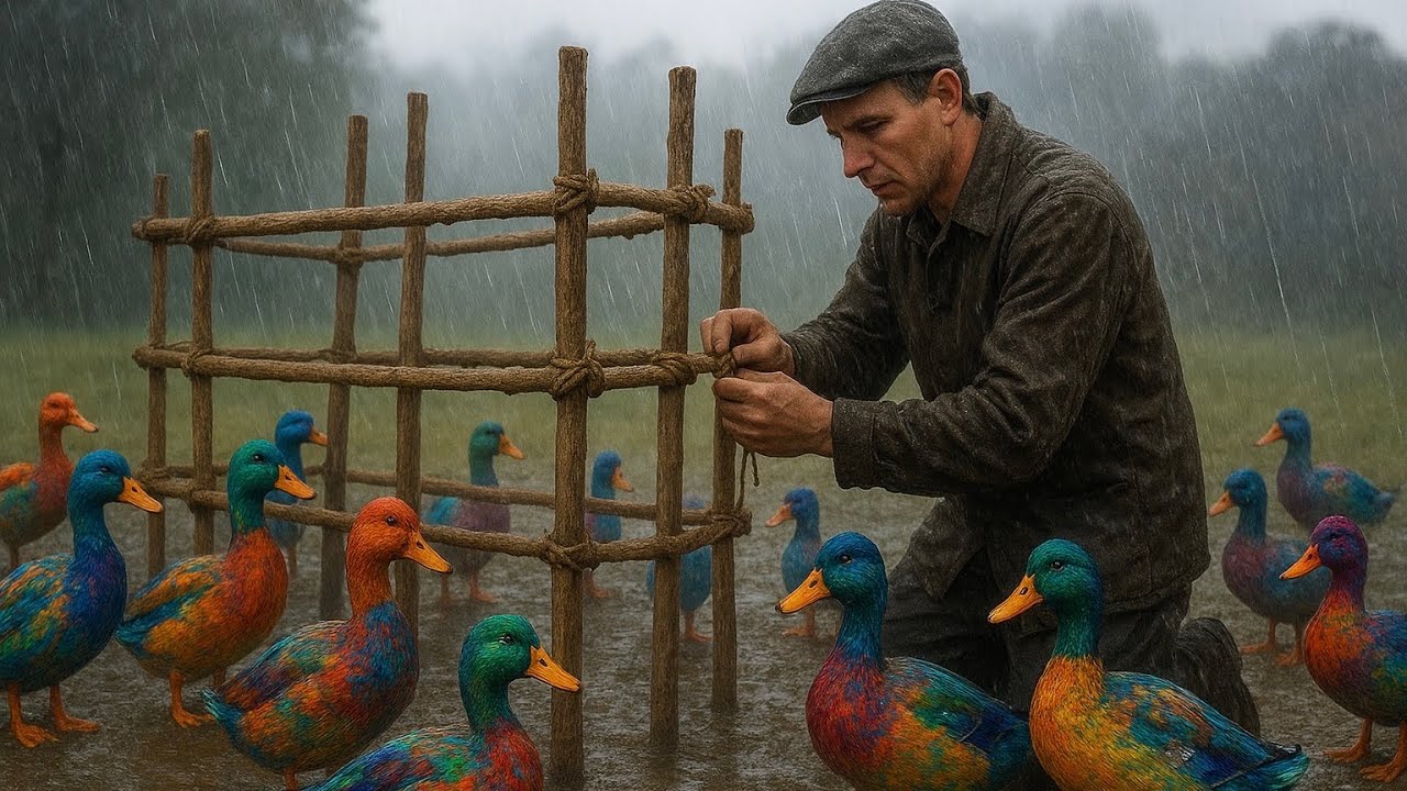Building a Simple Duck Coop for Ducklings | DIY Farm Project - YouTube