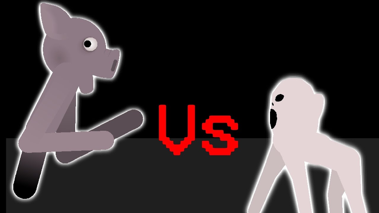 Body of a pig vs pig creature (Trevor Henderson battle) stick nodes ...