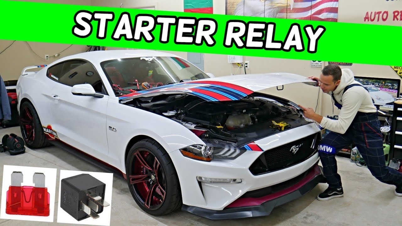 FORD MUSTANG ENGINE STARTER RELAY LOCATION REPLACEMENT 2015 2016 2017 ...
