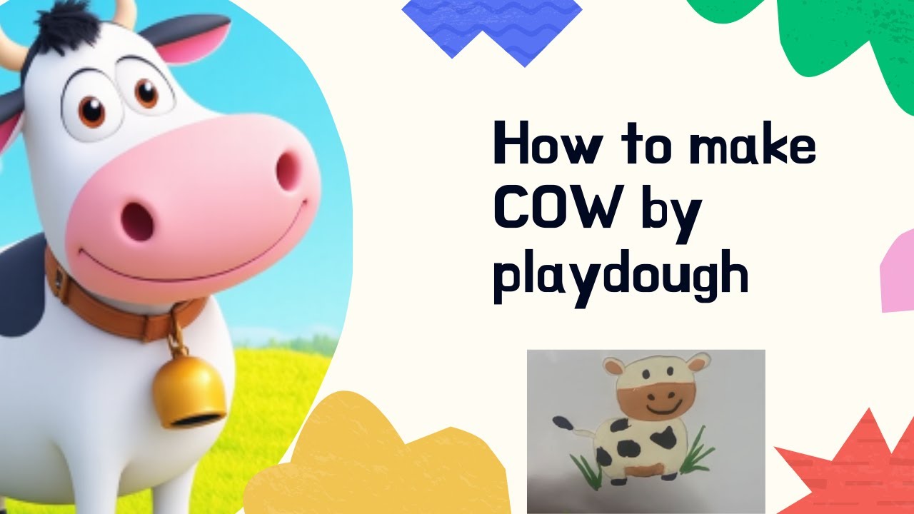 Cute Playdough Cow 🐄 | Fun Farm Animal Craft for Kids! - YouTube
