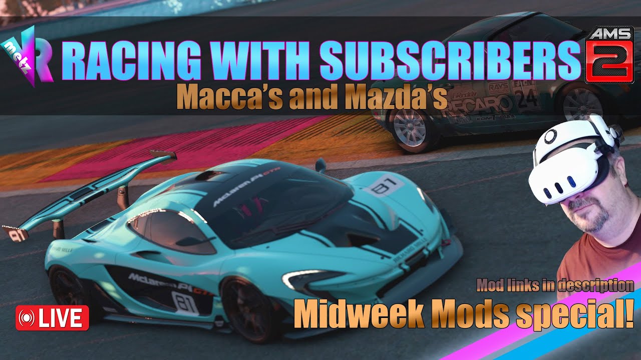🔴 Automobilista 2 LIVE! 'Midweek Mods Special' MX-5 & McLaren P1 gtr ...