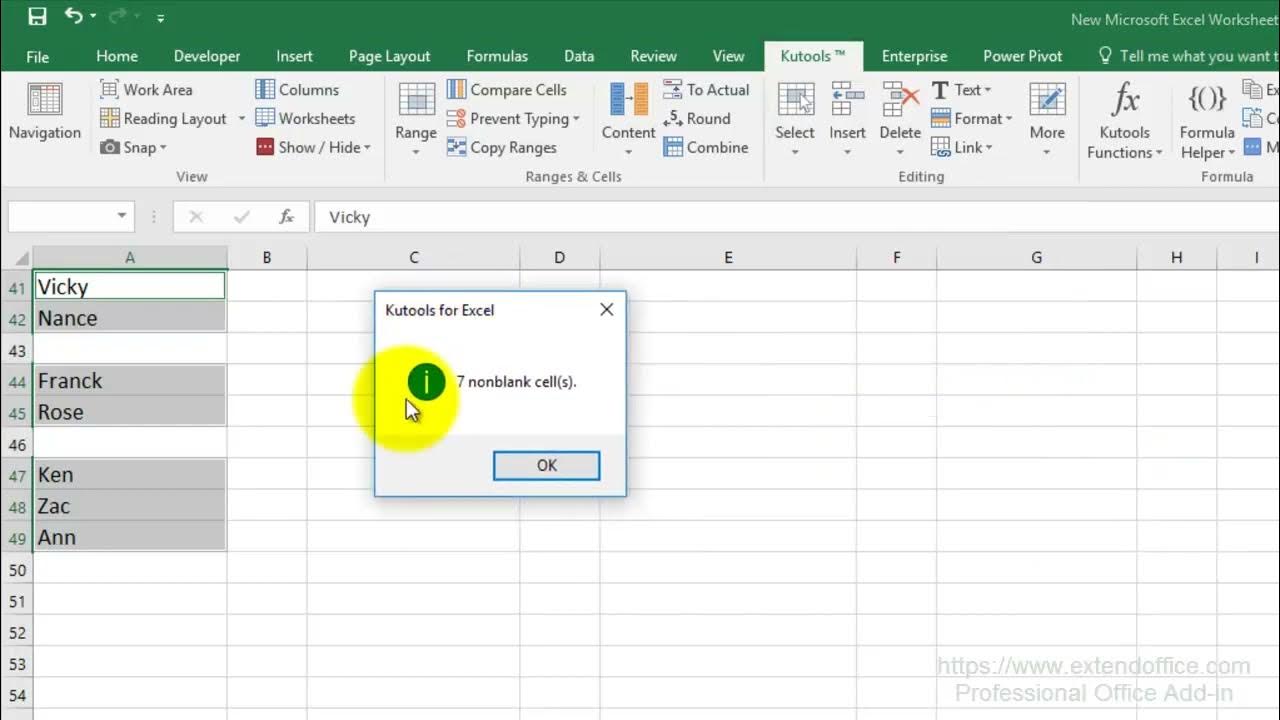 Easily Select Non-Blank Or Non-Empty Cells In A Range In Excel - YouTube