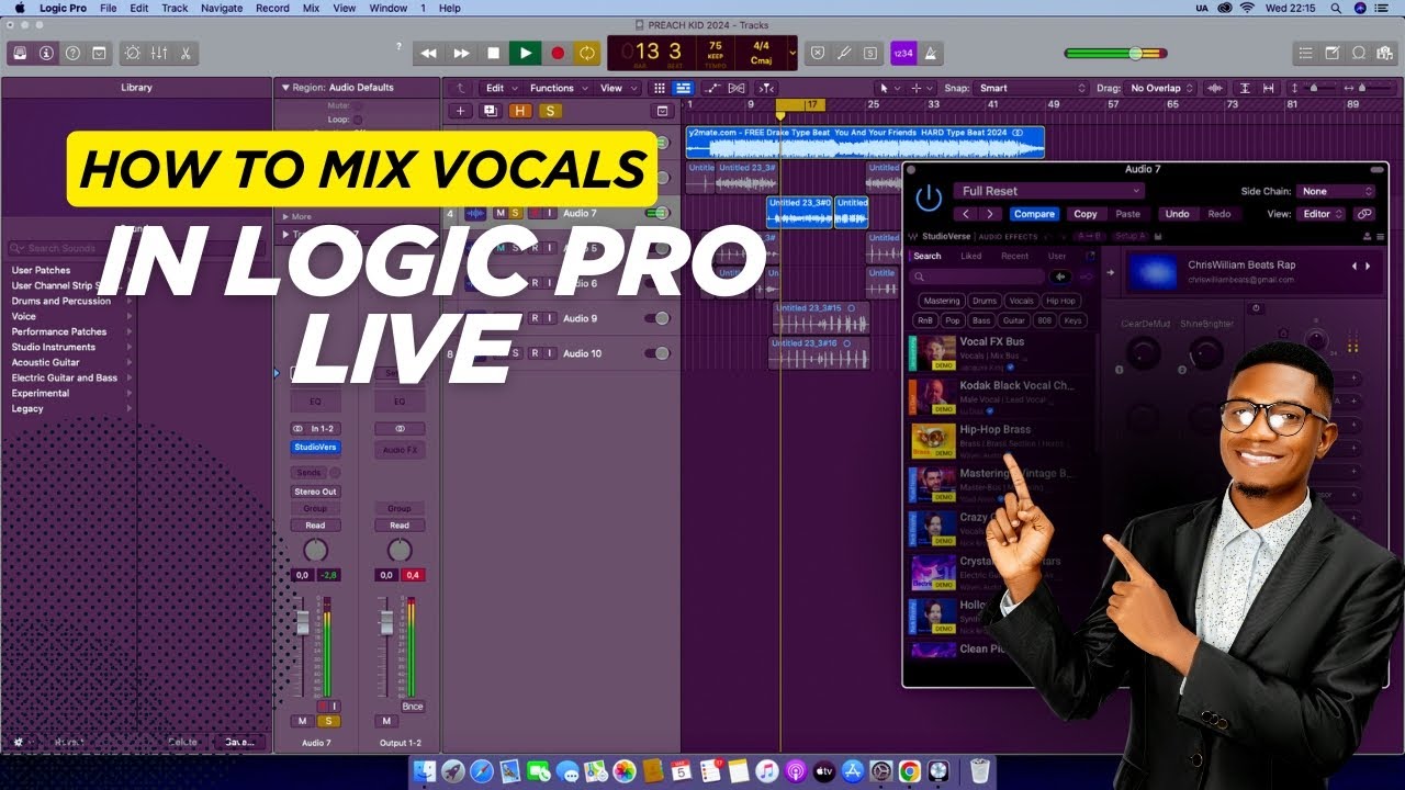 Mixing Vocals in Logic Pro + Free Vocal Preset [ Simple Guide For Beginners] Part 3 - YouTube